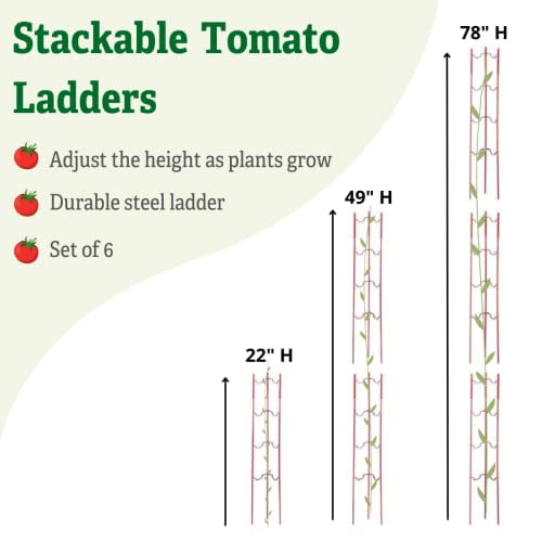 Gardener's Supply Company Stacking Tomato Ladder Stakes | Heavy Gauge ...