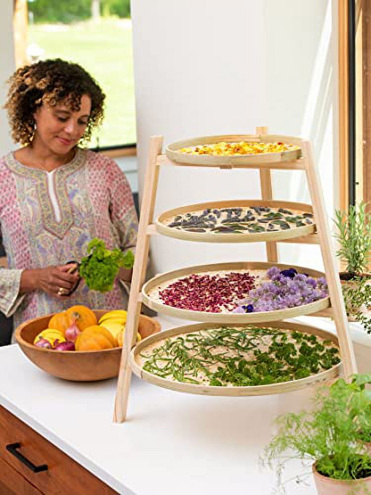 Gardener's Supply Company | Wooden Bamboo Herb Drying Rack | Floor Or ...