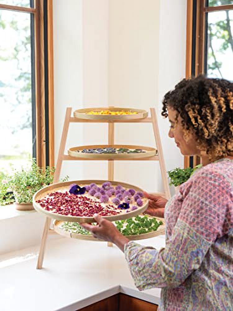 Gardener's Supply Company | Wooden Bamboo Herb Drying Rack | Floor Or ...