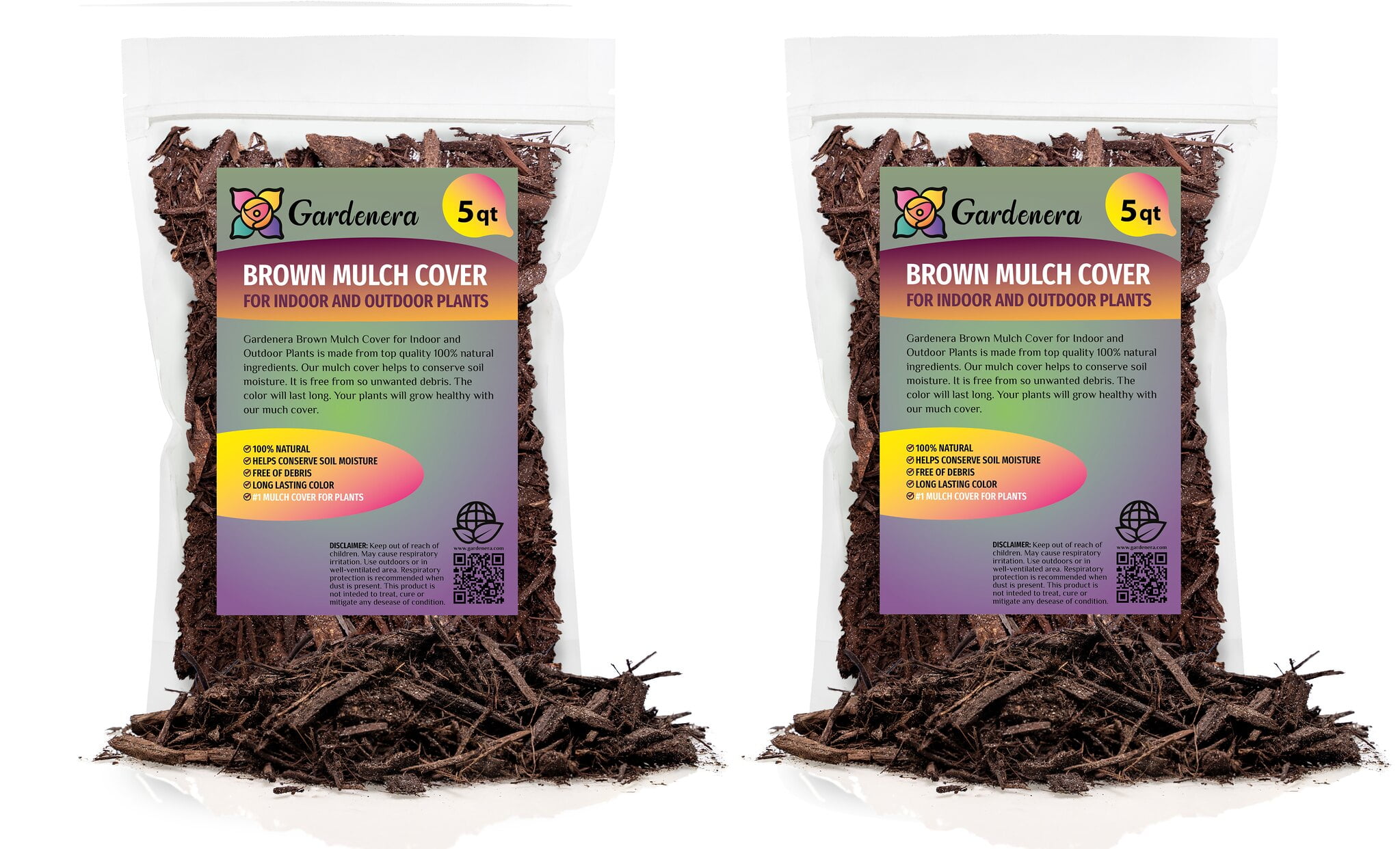 🌿 Gardenera Brown Mulch - Retain Moisture and Suppress Weeds for a ...
