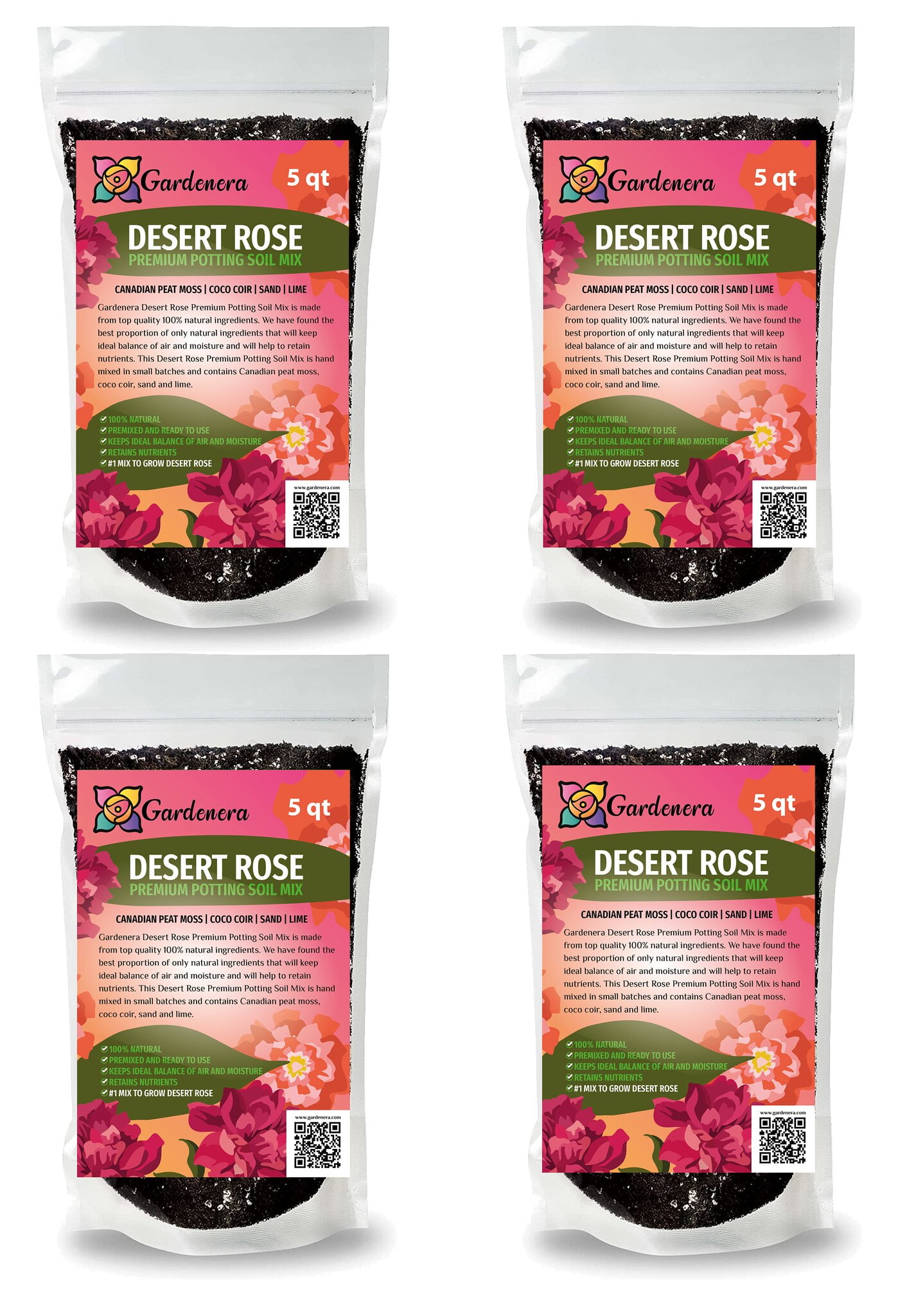 Gardenera Desert Rose Potting Mix for Flower Growth - 20 QUARTS ...