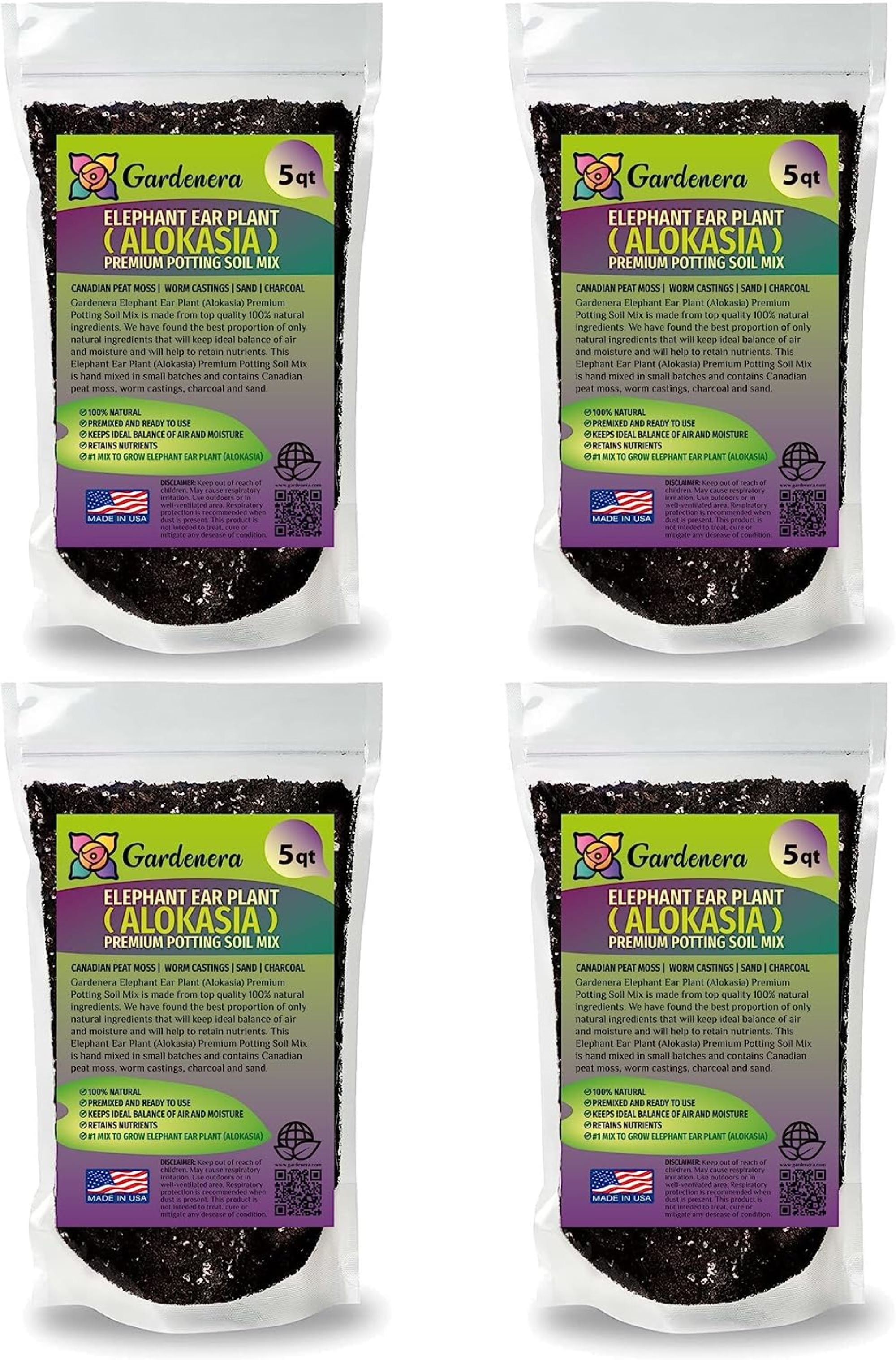 Gardenera Elephant Ear Plant Potting Mix - High-Performance Formula for ...