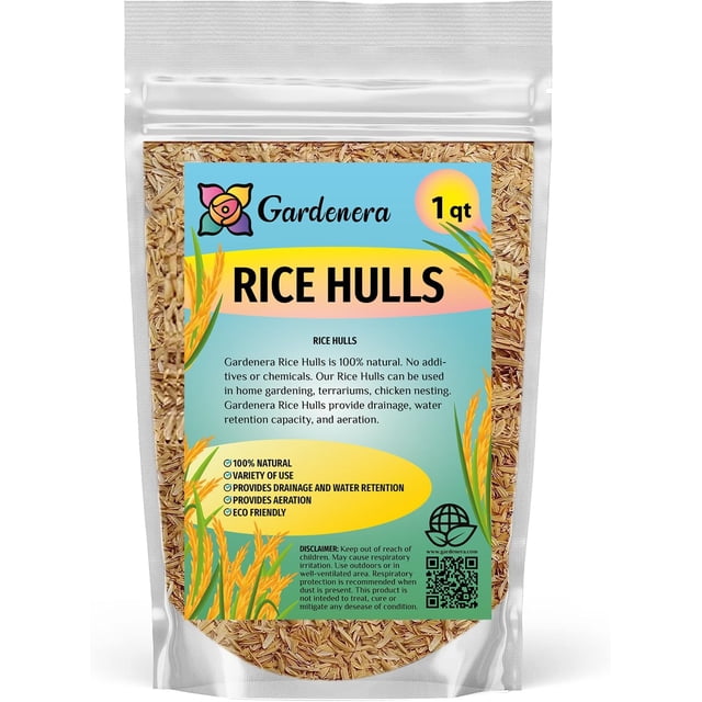 Gardenera Natural Rice Hulls - Eco-Friendly Mulch and Soil Amendment ...