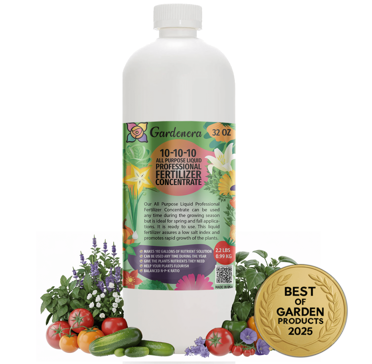 Gardenera Premium 10-10-10 All Purpose Liquid Plant Food - Professional ...