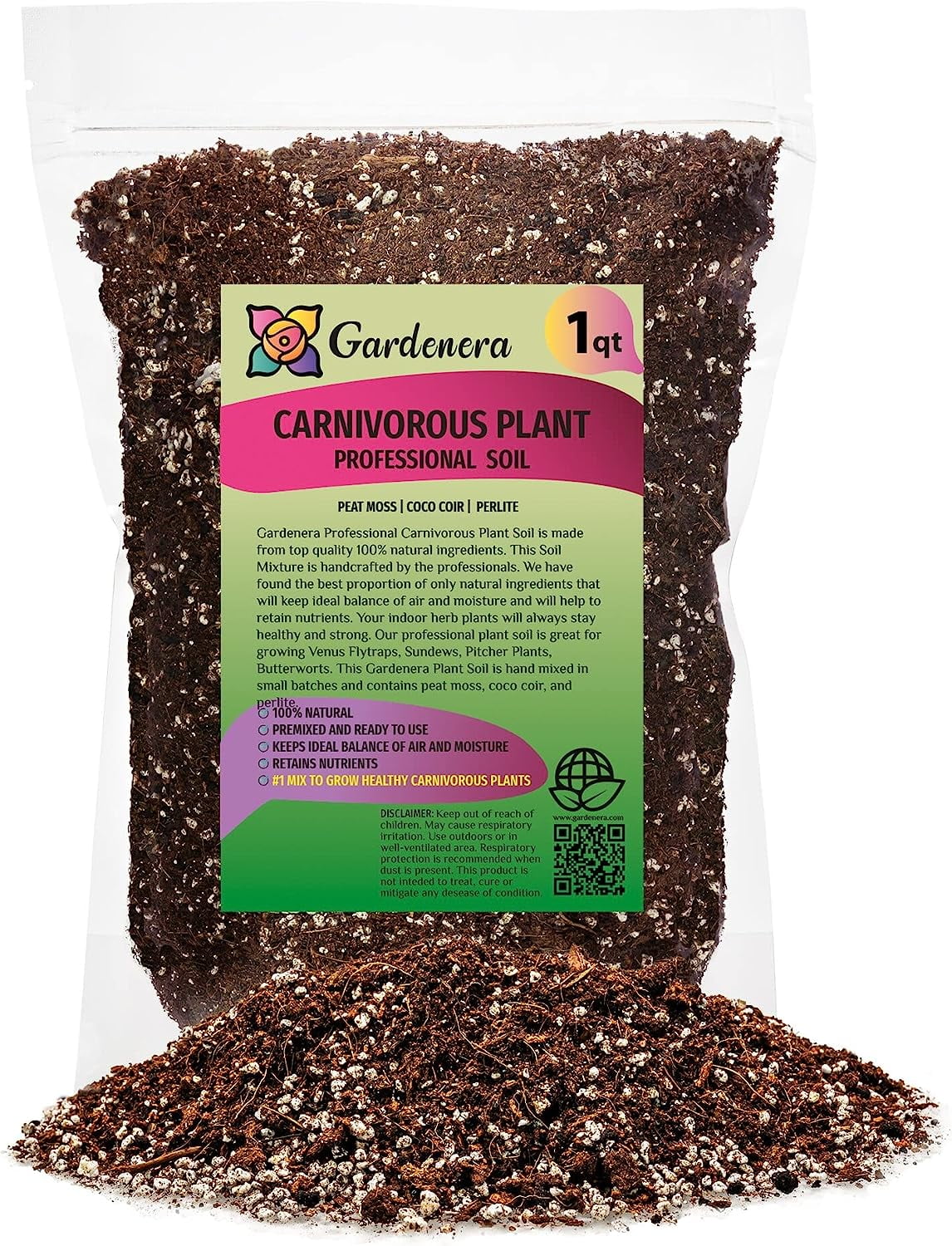 Gardenera Organic Potting - Carnivorous Plant Soil | Peat, Perlite - 1 ...