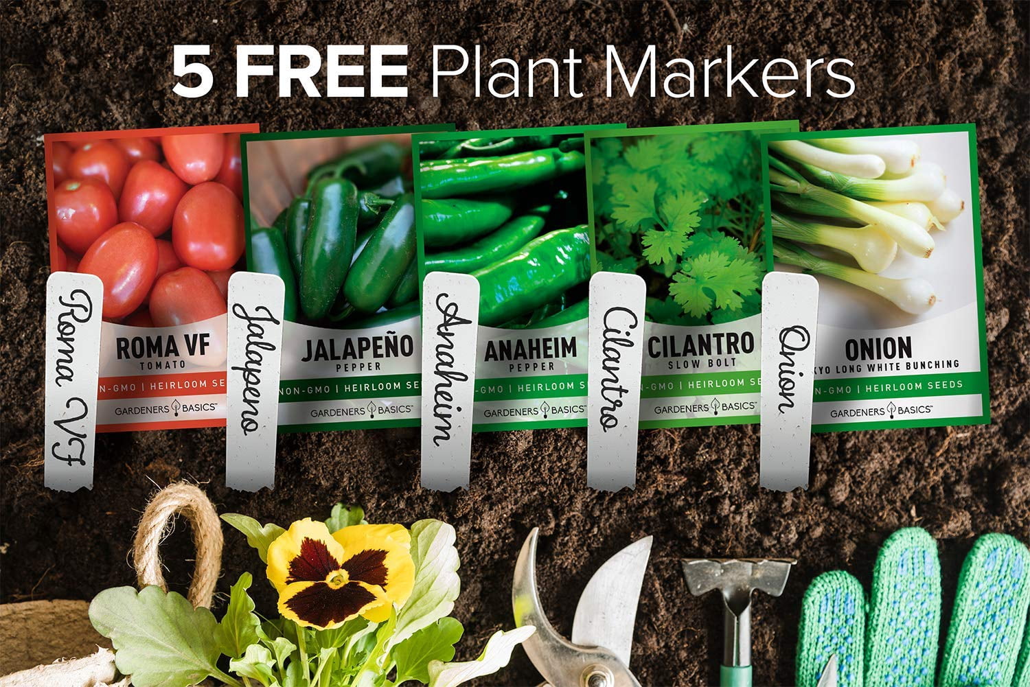 Gardeners Basics, Heirloom AJH3 Salsa Growing Seed Packets, Roma VF ...