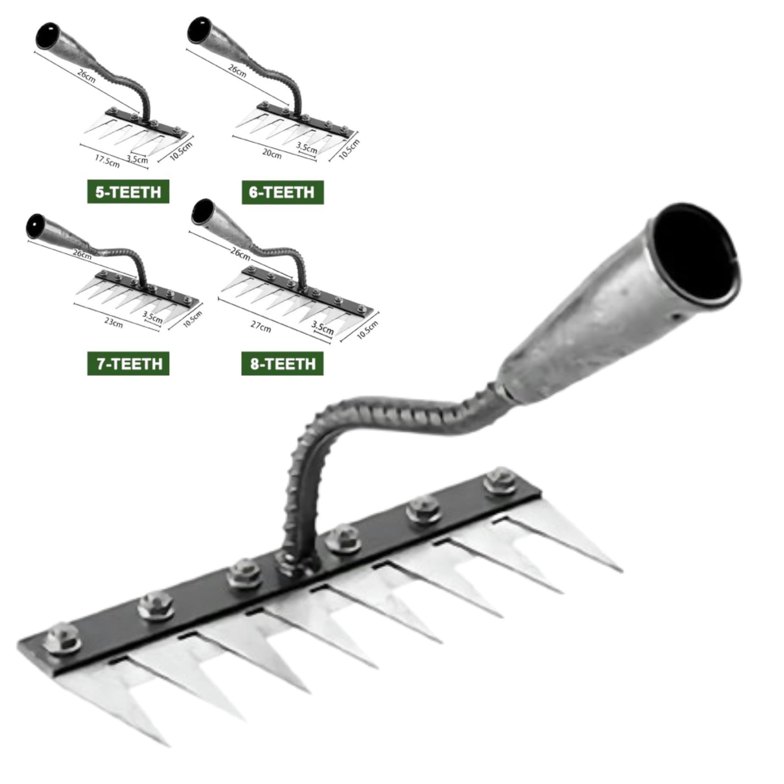 Gardenia Iron Weeding Rake 2.0, Carbon Steel Iron Weeding Rake ...