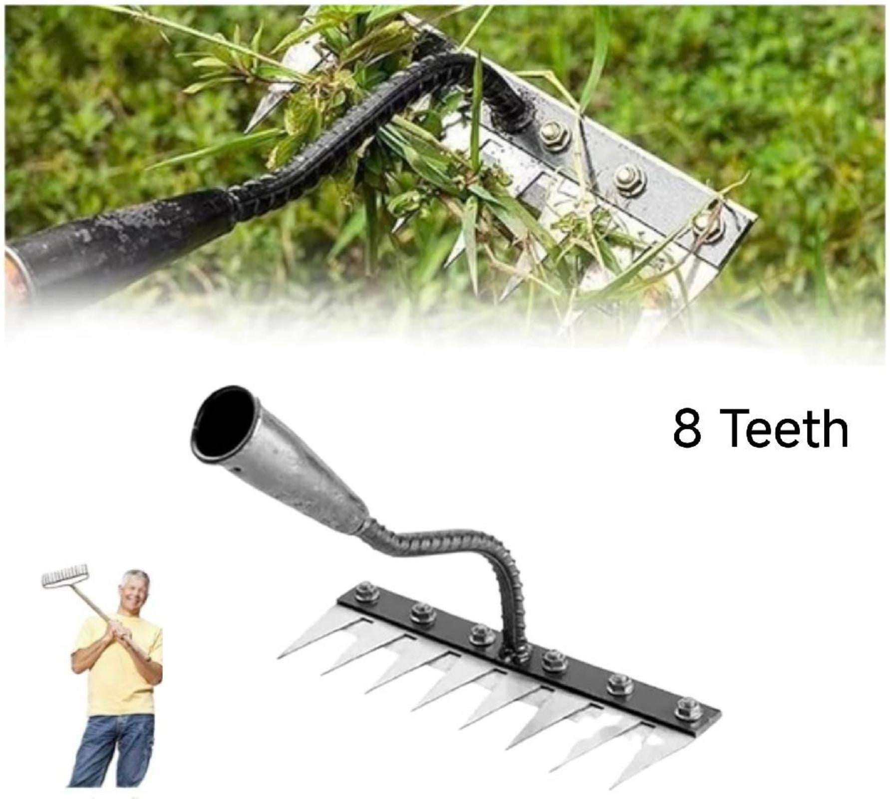 Gardenia Iron Weeding Rake, Iron Rake 2.0 for Gardening and Weeding, 5 ...