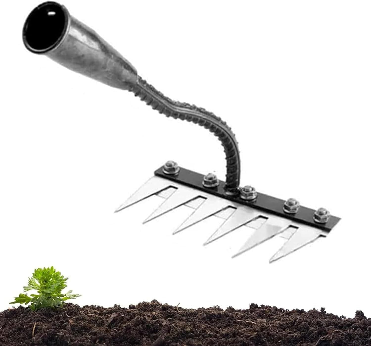 Gardenia Iron Weeding Rake with Handle, Iron Rake 2.0 for Gardening and ...