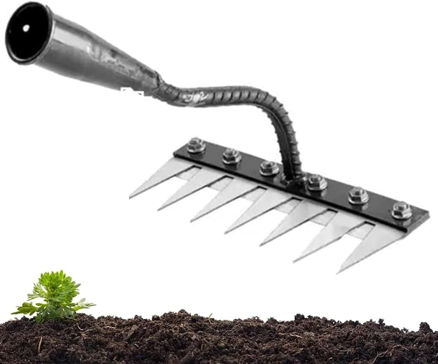 Gardenia Iron Weeding Rake with Handle, Iron Rake 2.0 for Gardening and ...