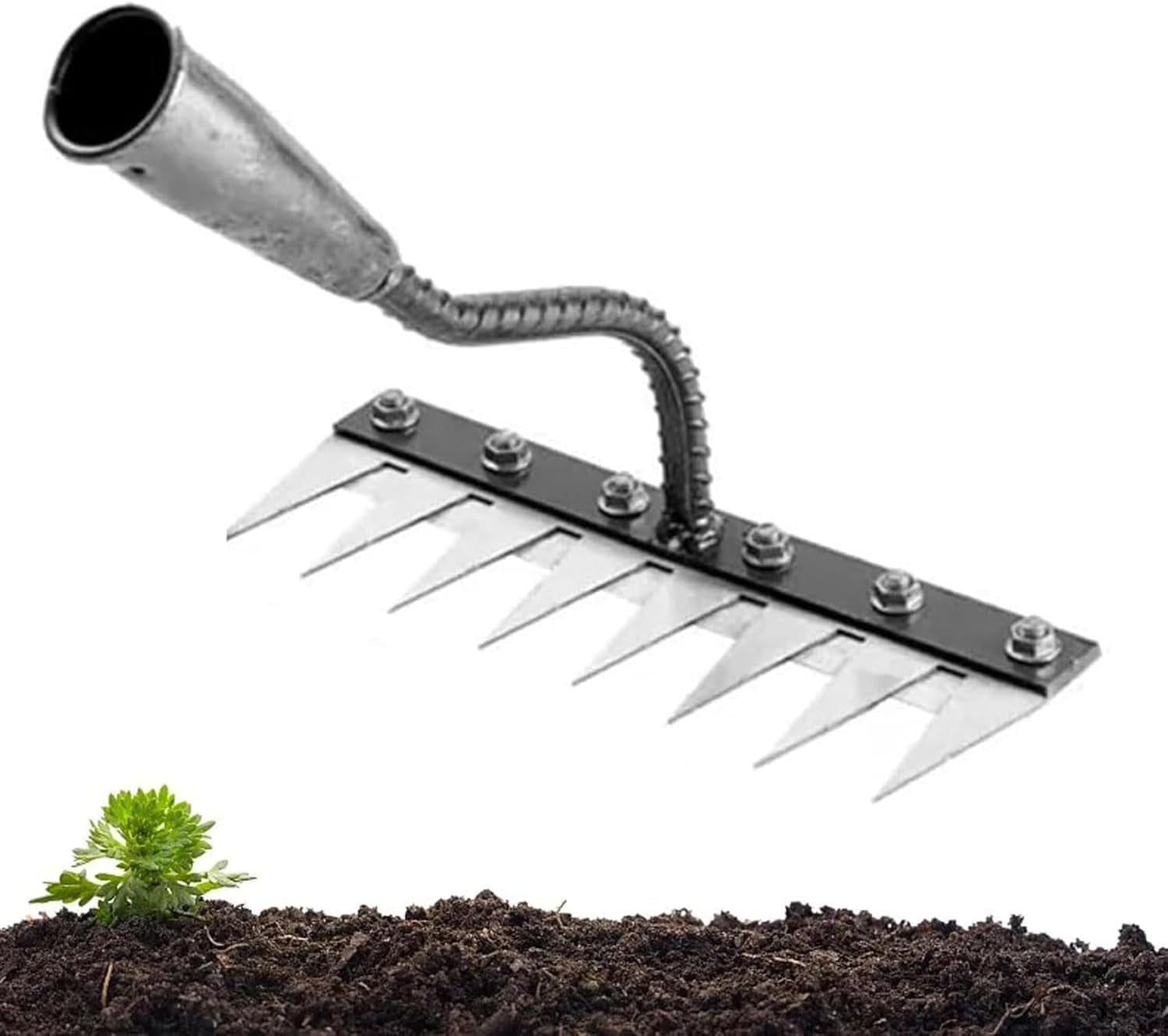 Gardenia Iron Weeding Rake with Handle, Iron Rake 2.0 for Gardening and ...