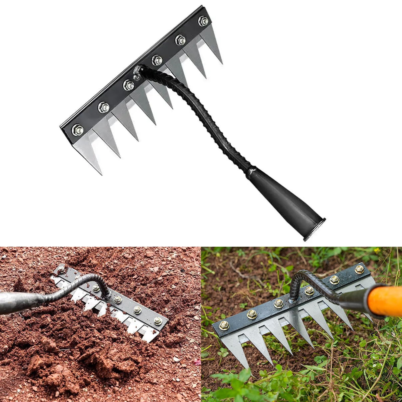 Gardenia Iron Weeding rake,Iron rake 2.0 for Gardening and Weeding ...