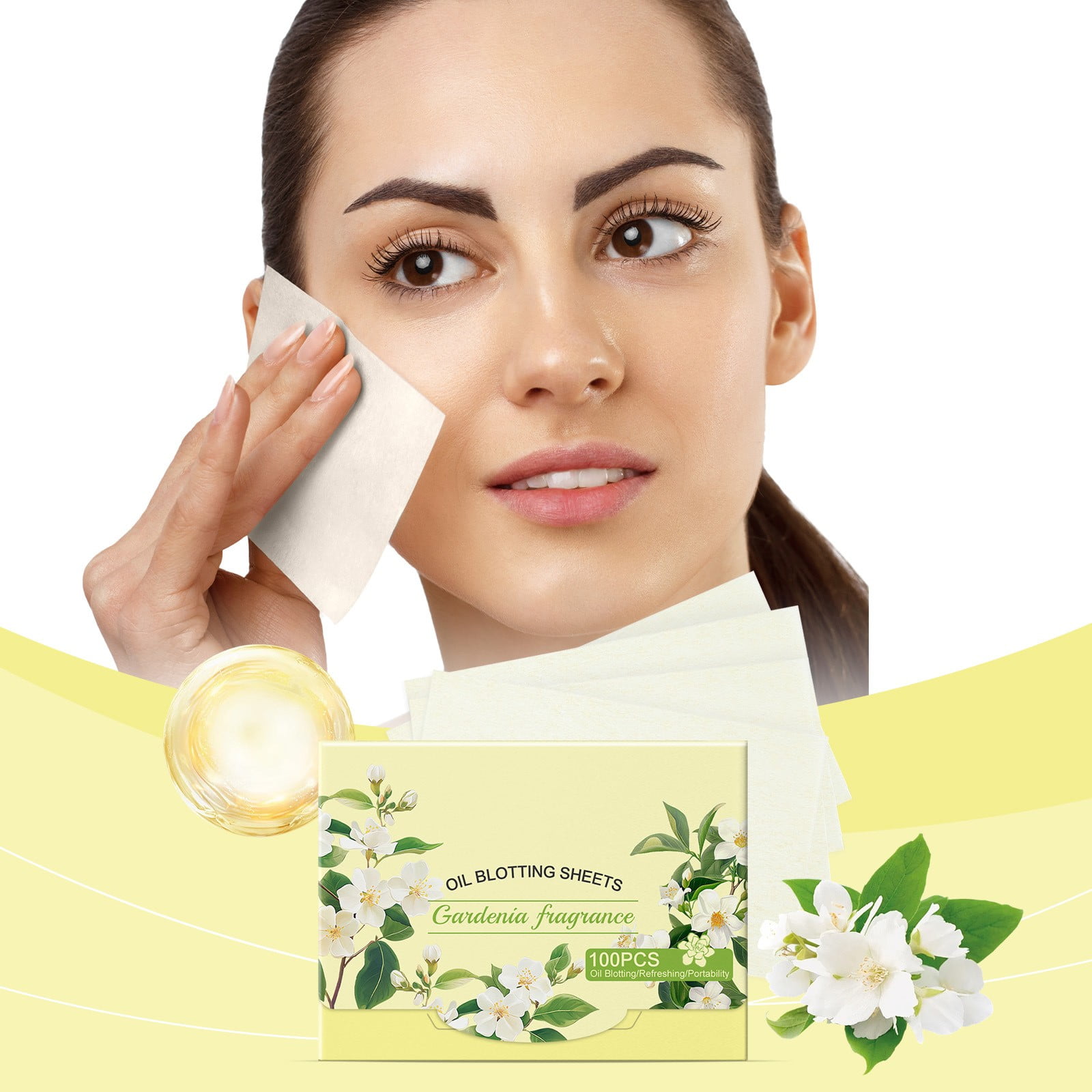 Gardenia Oil Absorbing Paper, Fragrant Oil Blotting Sheets for Face ...