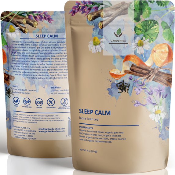 Gardenika Organic Loose-Leaf Chamomile Sleep Tea, Herbal, 4 oz ...