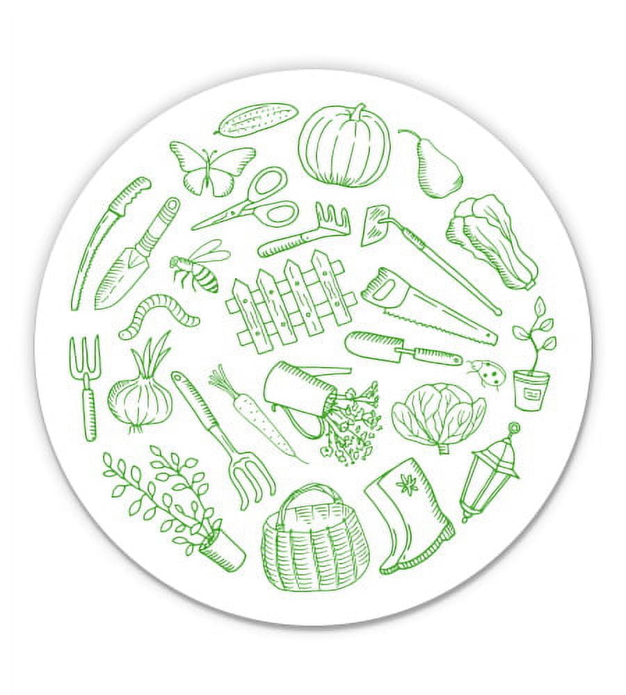 Gardening - 5" Vinyl Sticker - For Car Laptop I-Pad - Waterproof Decal ...