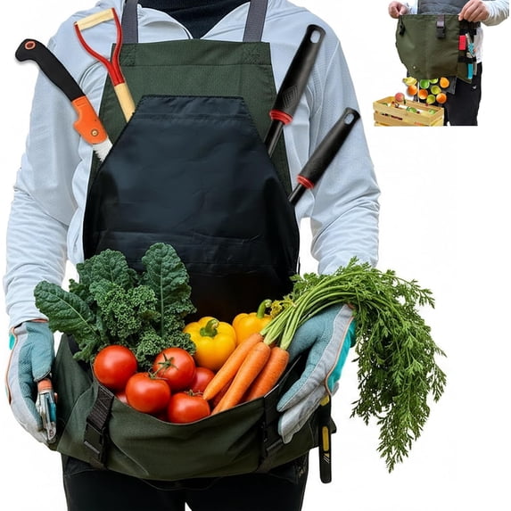 Gardening Apron Apron, Extra 600D Apron Harvest and Large Quick Release ...