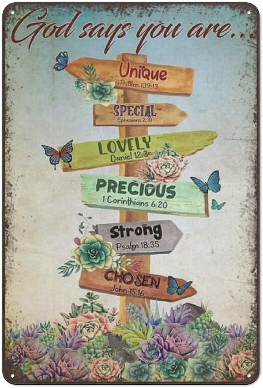 Gardening Decor,Butterfly Decor,God Says You Are Unique Special Lovely ...