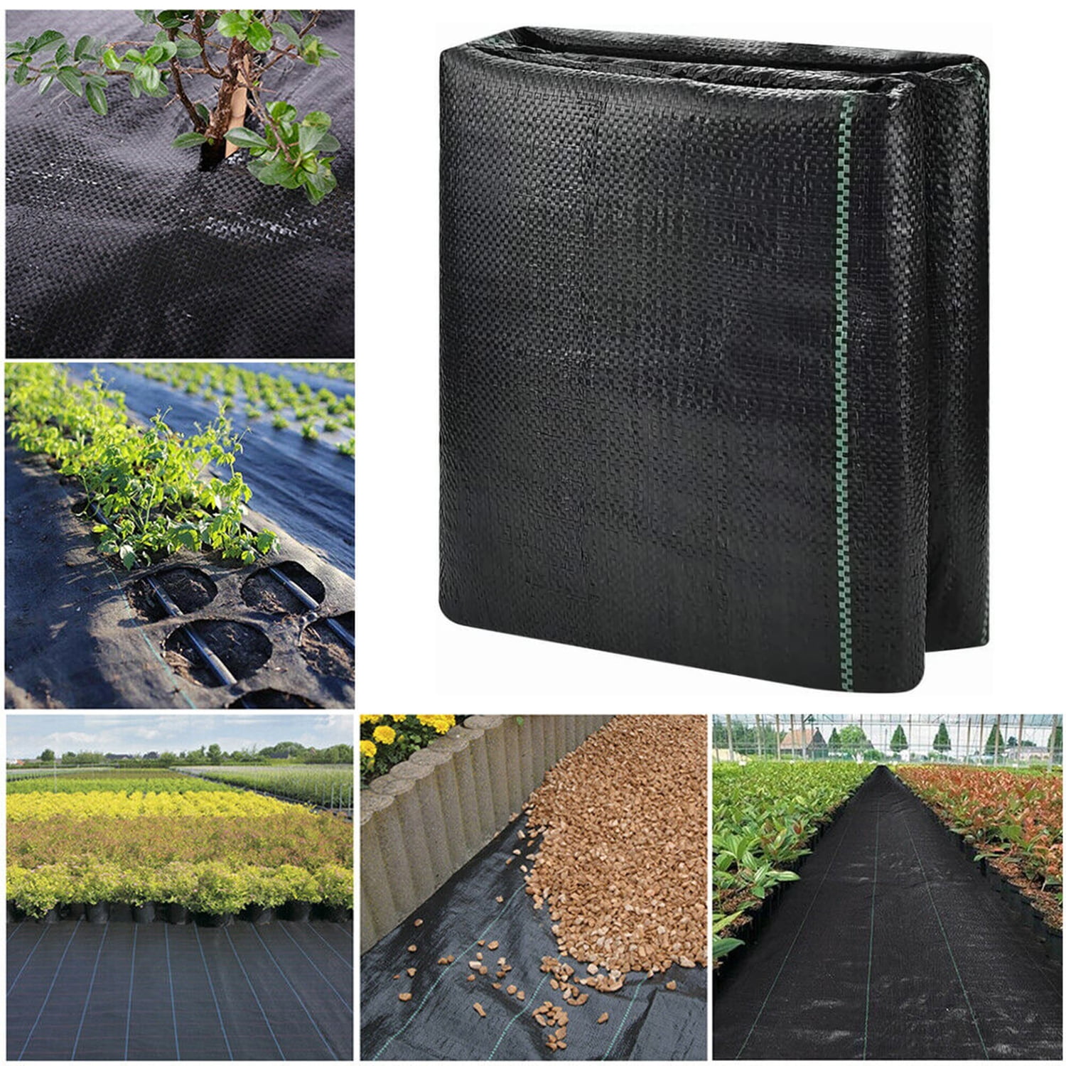 Gardening Fabric Mat Black Heavy Duty Garden Cloth for Flower Bed ...