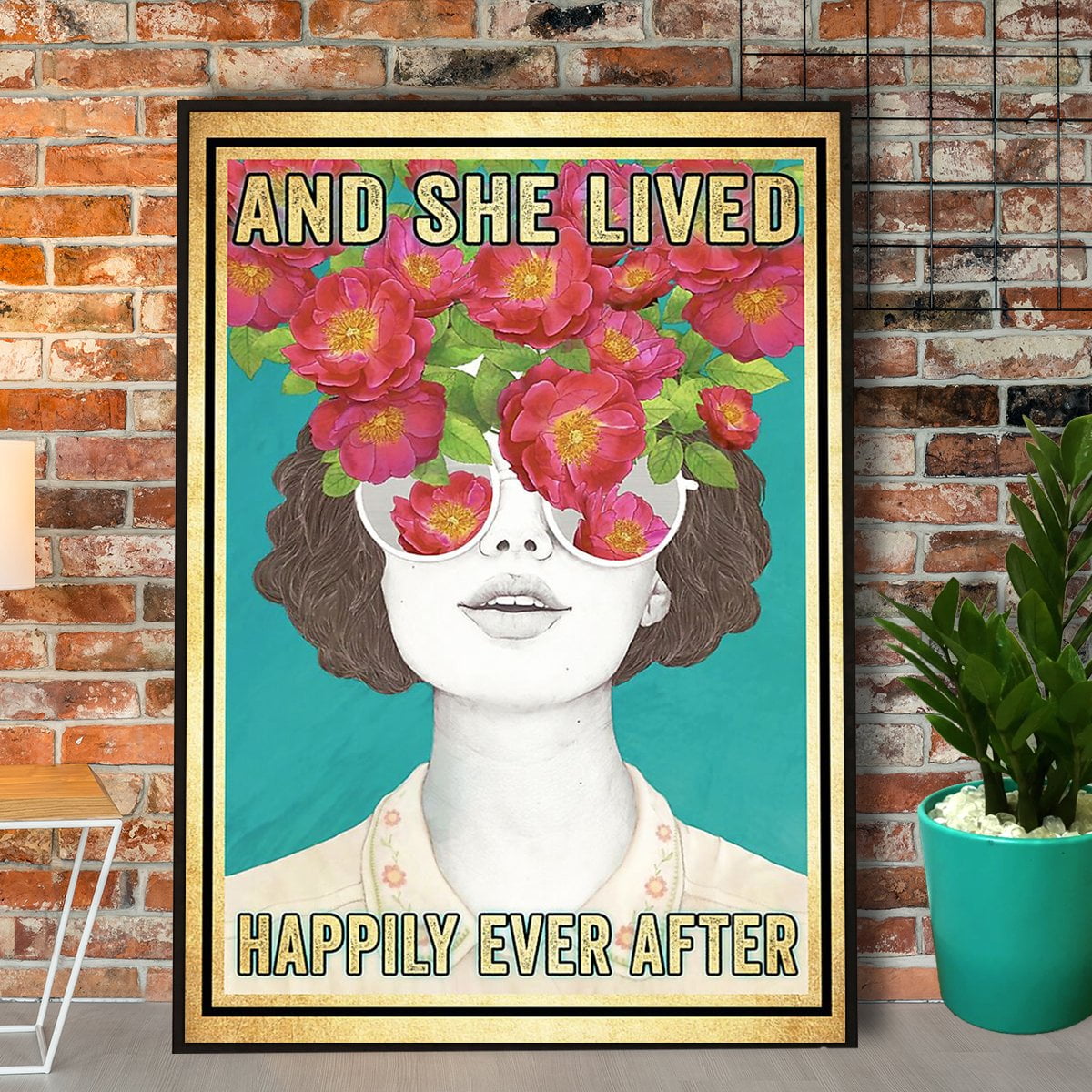 Gardening Flower Girl And She Lived Happily Ever After Paper Poster No ...