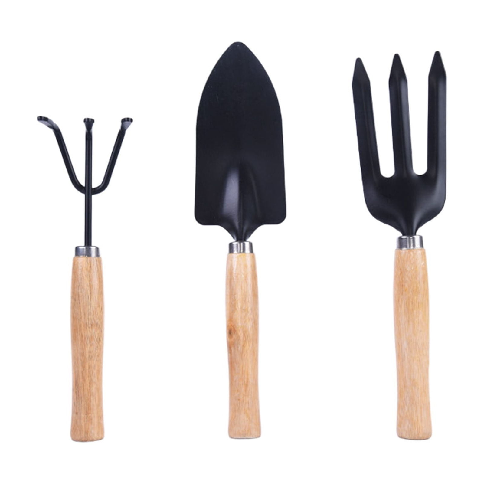 Gardening Flower Planting Tools Set 3 Piece Small Trowel Rake Hoe For ...
