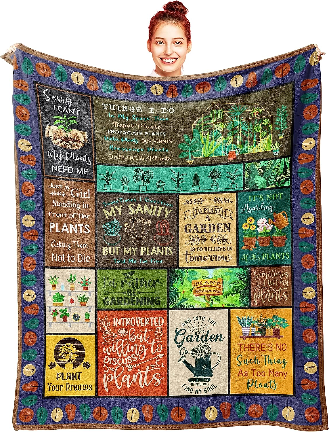 Gardening Gifts for Women, Plant Gifts Blanket, Gifts for Plant Lovers ...
