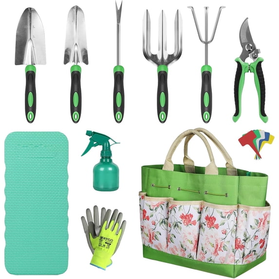 Gardening Gifts for Women & Men, Garden Tools Set Kit with Bag, 11 ...