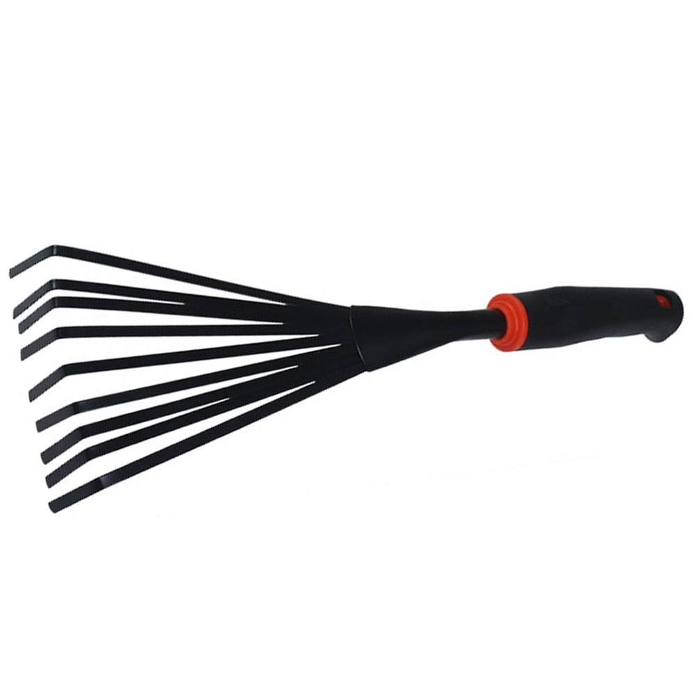 Gardening Leaf Rake (leather Cover Grass Rake) Trowel Tool Black ...