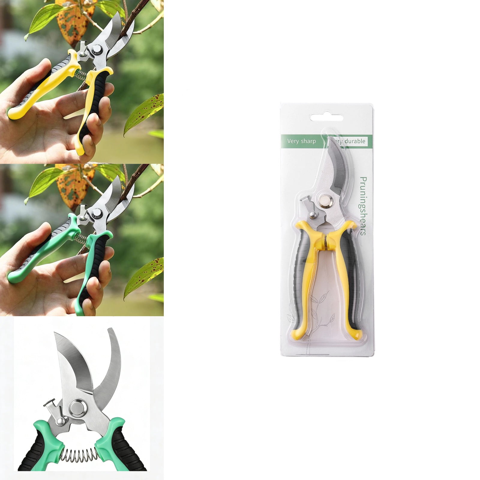 Stainless Steel Pruning Shears, Ergonomic Garden Scissors, Floral ...