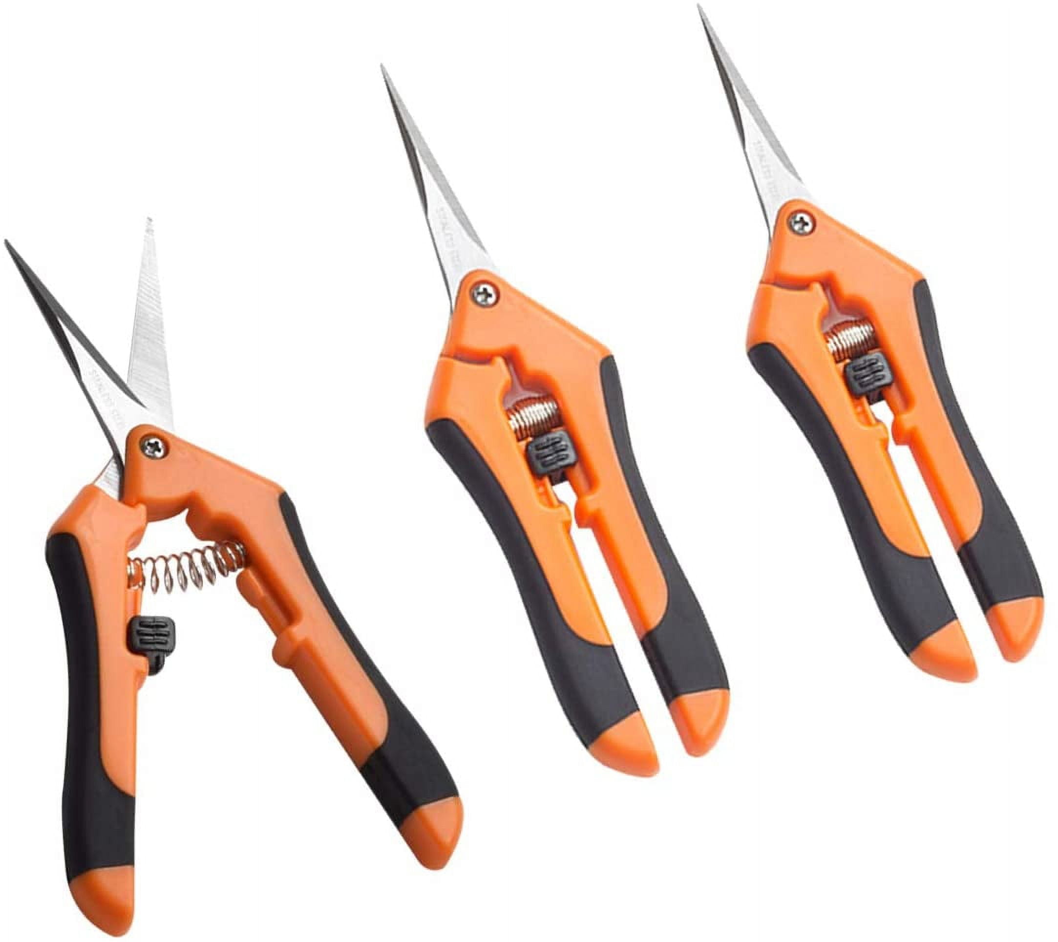 Gardening Shear Pruning Shears with Stainless Straight Blades, Handheld Pruners Set Hand Pruning ...