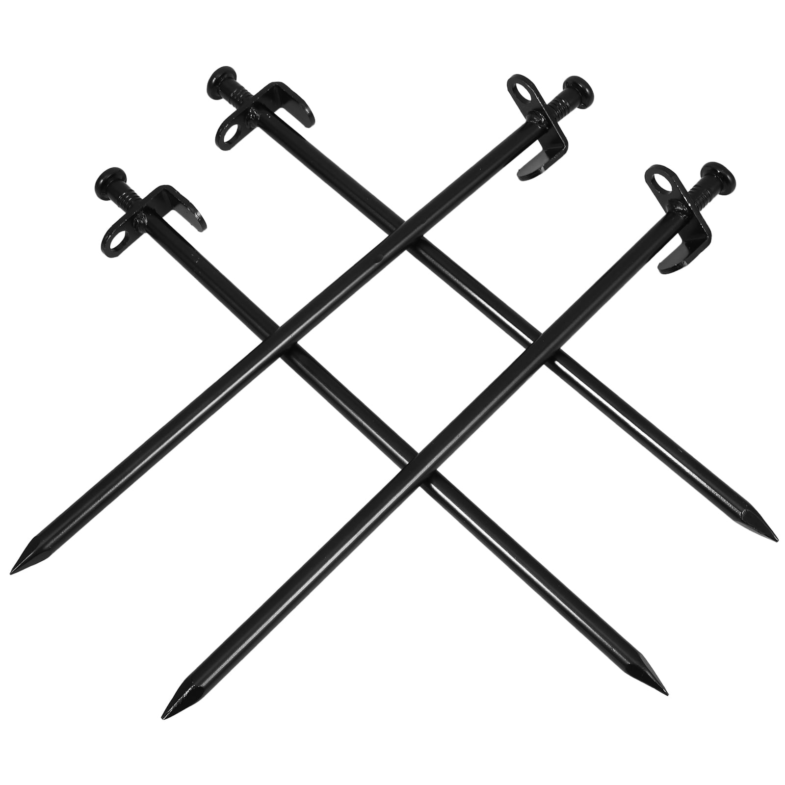 OUNONA 4pcs Metal Ground Stakes for Outdoor Garden Greenhouse and Tent ...