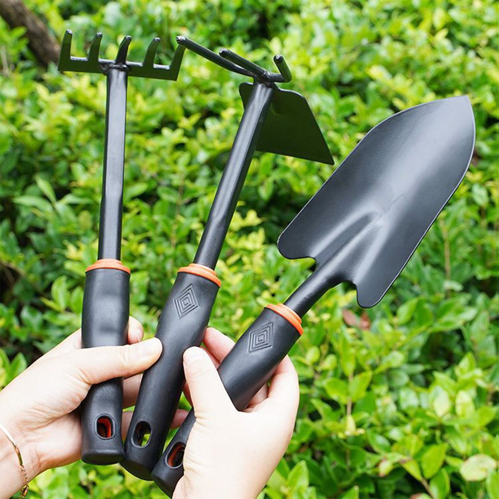 Gardening Shovel Hoe Rake Set, Stainless Steel, Durable Handle ...