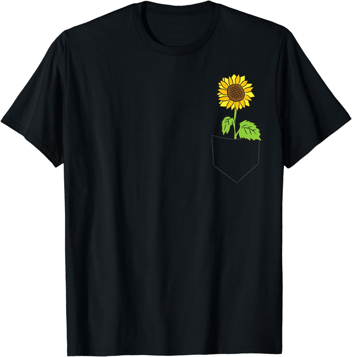 Gardening Sunflower In a Pocket Gardener Sunflower T-Shirt - Walmart.com