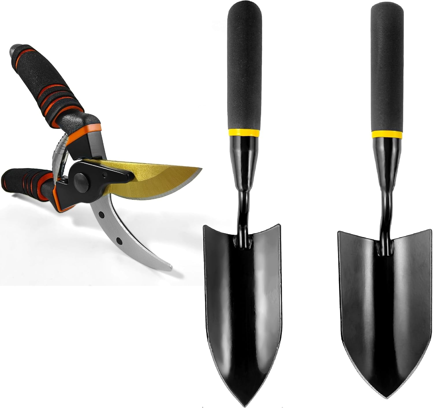 Gardening Tools – 3-in-1 Premium Garden Tool Set,Heavy Duty Pruning Shear, Trowel and ...