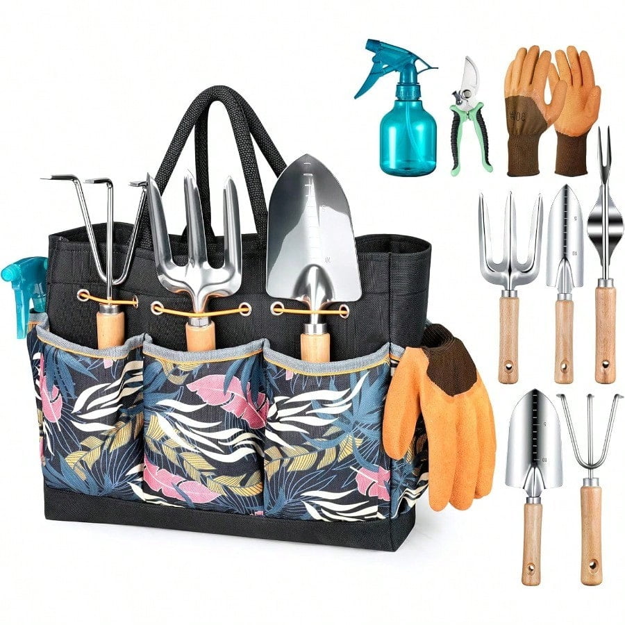 Gardening Tools 9-Piece Heavy Duty Garden Hand Tools with Fashion and ...