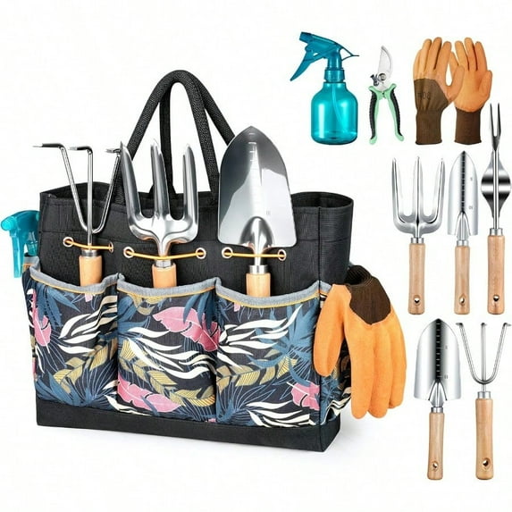 Gardening Tools 9-Piece Heavy Duty Garden Hand Tools with Fashion and ...