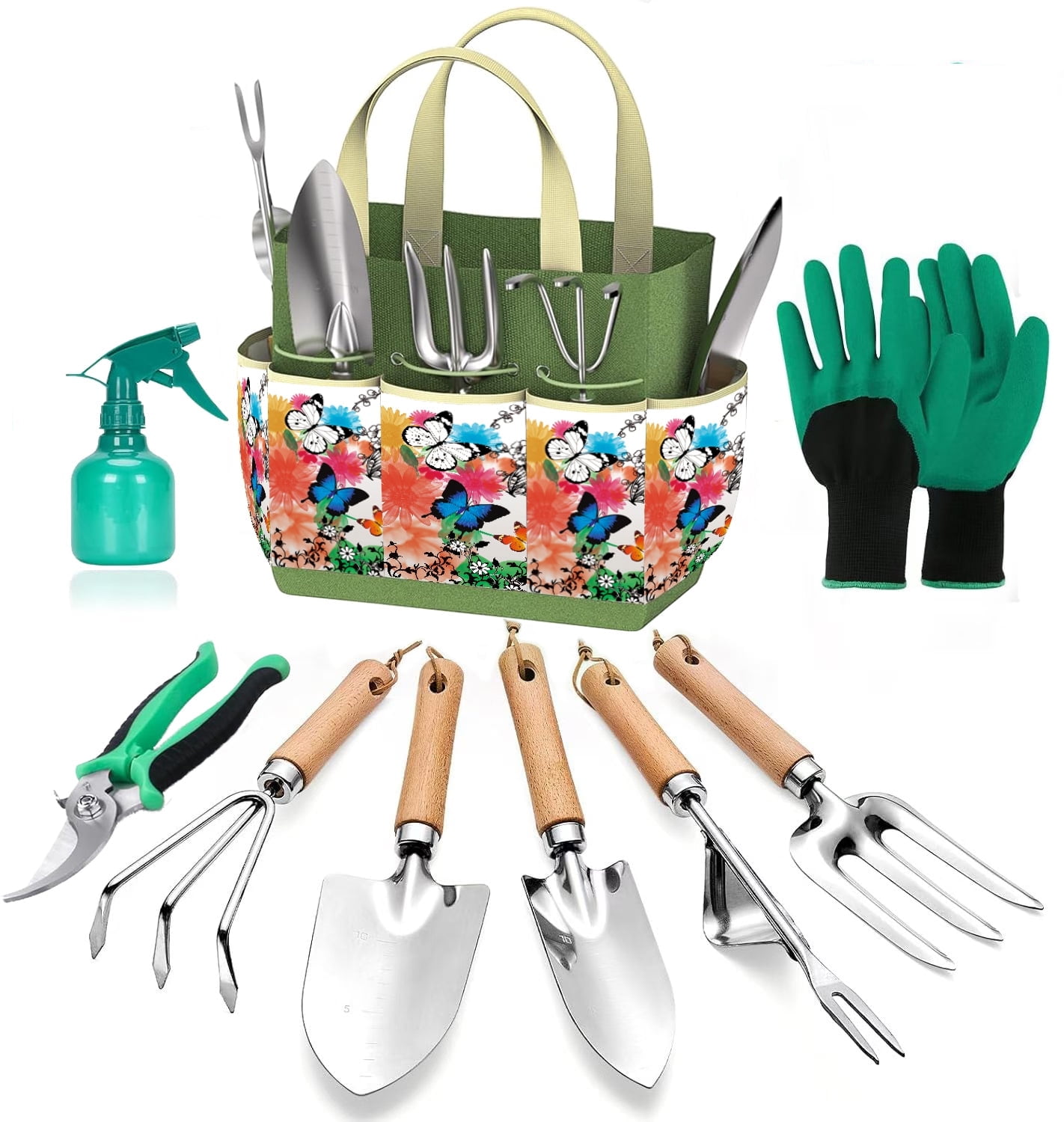 Gardening Tools 9-Piece Heavy Duty Gardening Hand Tools with Fashion ...