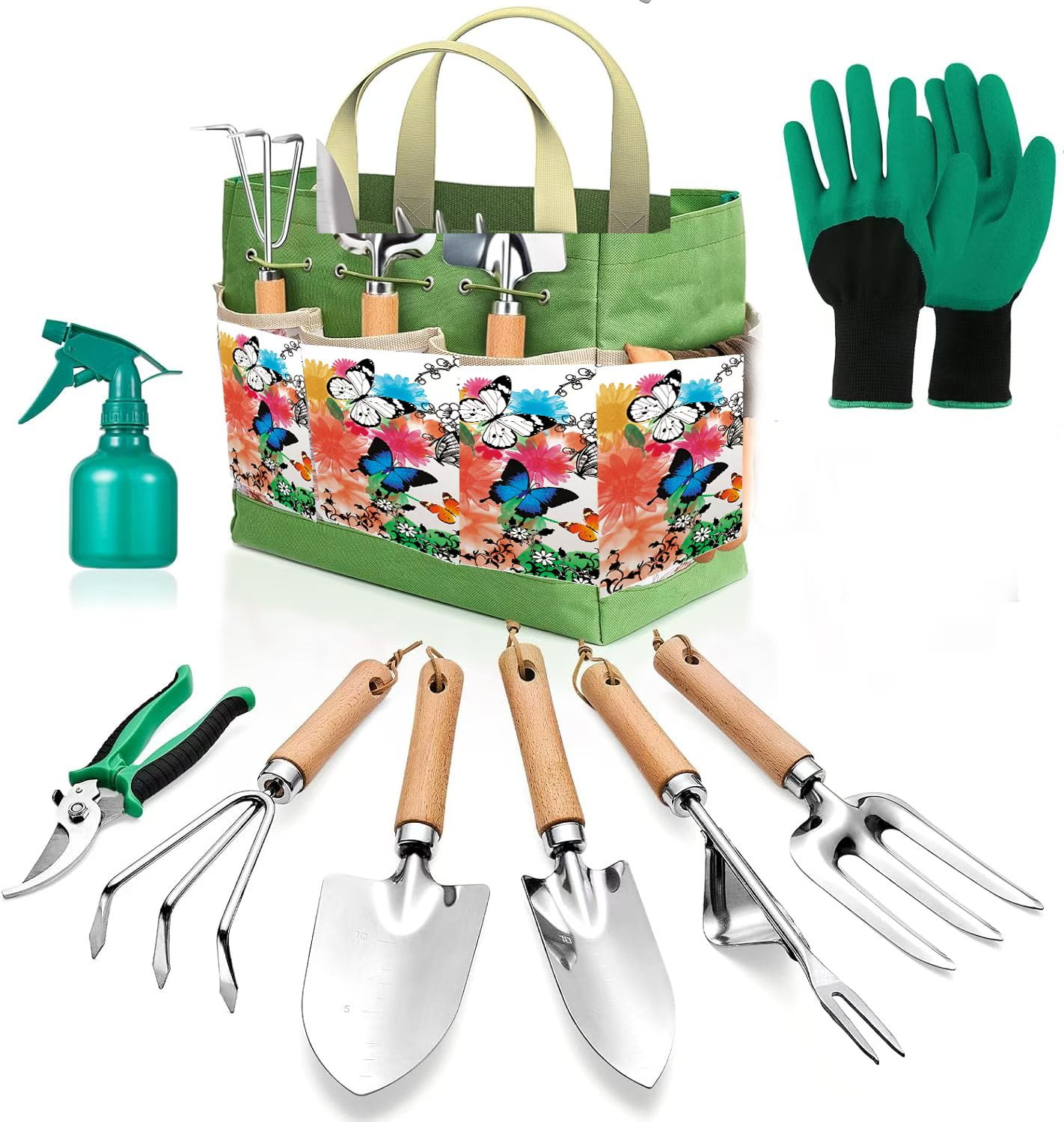 Gardening Tools 9-Piece Heavy Duty Gardening Hand Tools with Fashion ...