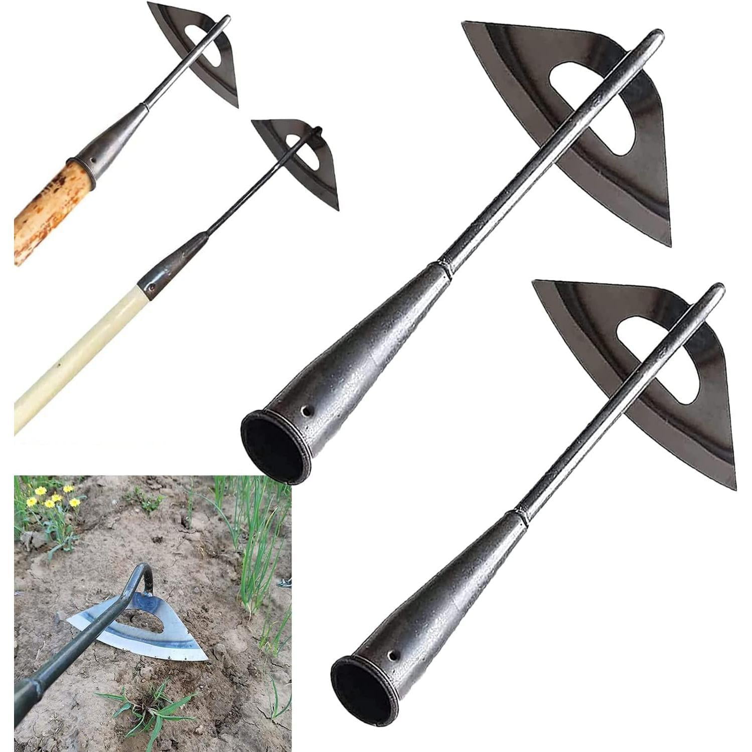 Gardening Tools Hollow Hoe, All-Steel Hardened Hollow Hoe, Sharp Edge ...