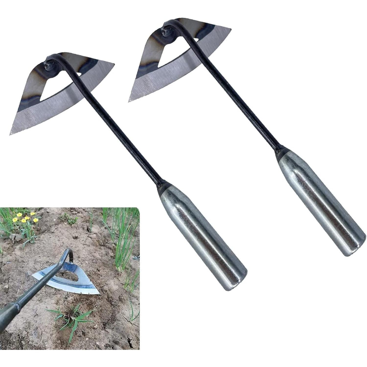 Gardening Tools Hollow Hoe, All-Steel Hardened Hollow Hoe, Sharp Edge ...