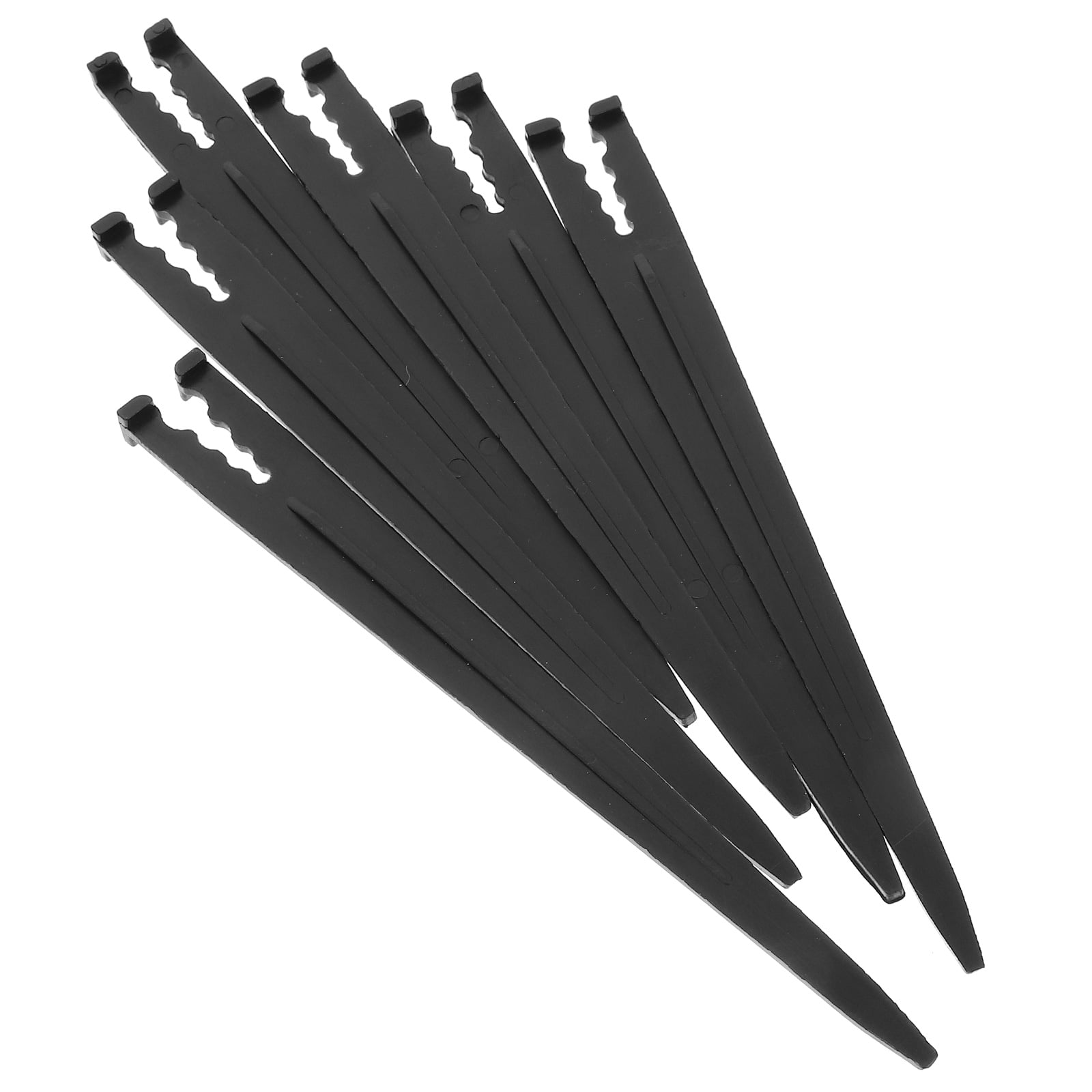 KAKOWELY Plastic Yard Stakes Irrigation Support Pole Black Plastic ...