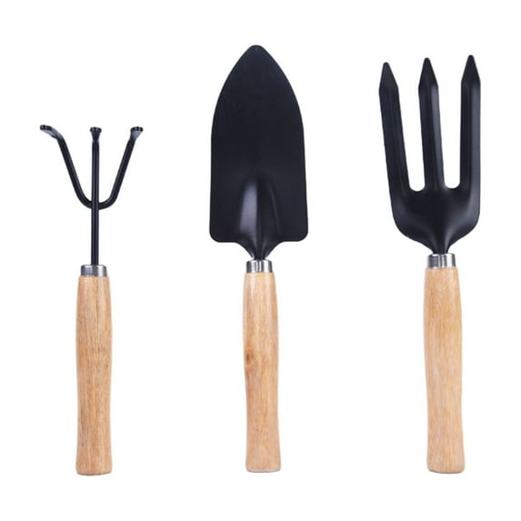 Gardening Tools Set 3 Piece Small Trowel Rake Hoe For Flower Planting ...