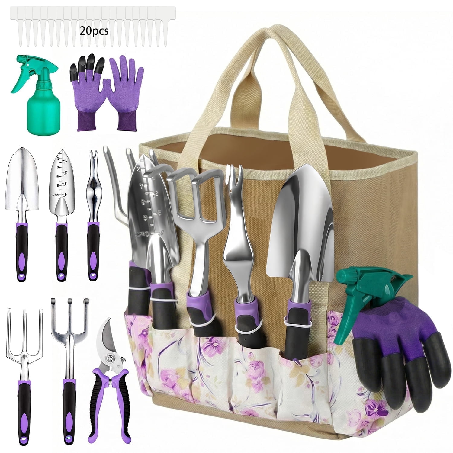 Mibote 83-Piece Gardening Tool Kit, Durable Hand Tools for Indoor ...