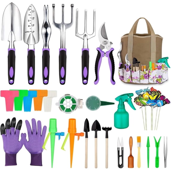 Mibote 83-Piece Gardening Tool Kit, Durable Hand Tools for Indoor ...