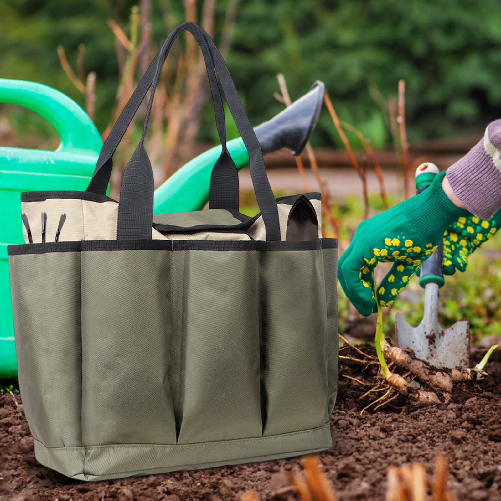Gardening Tote Bag Multi Pockets with Handles Gardening Tool Holder for ...