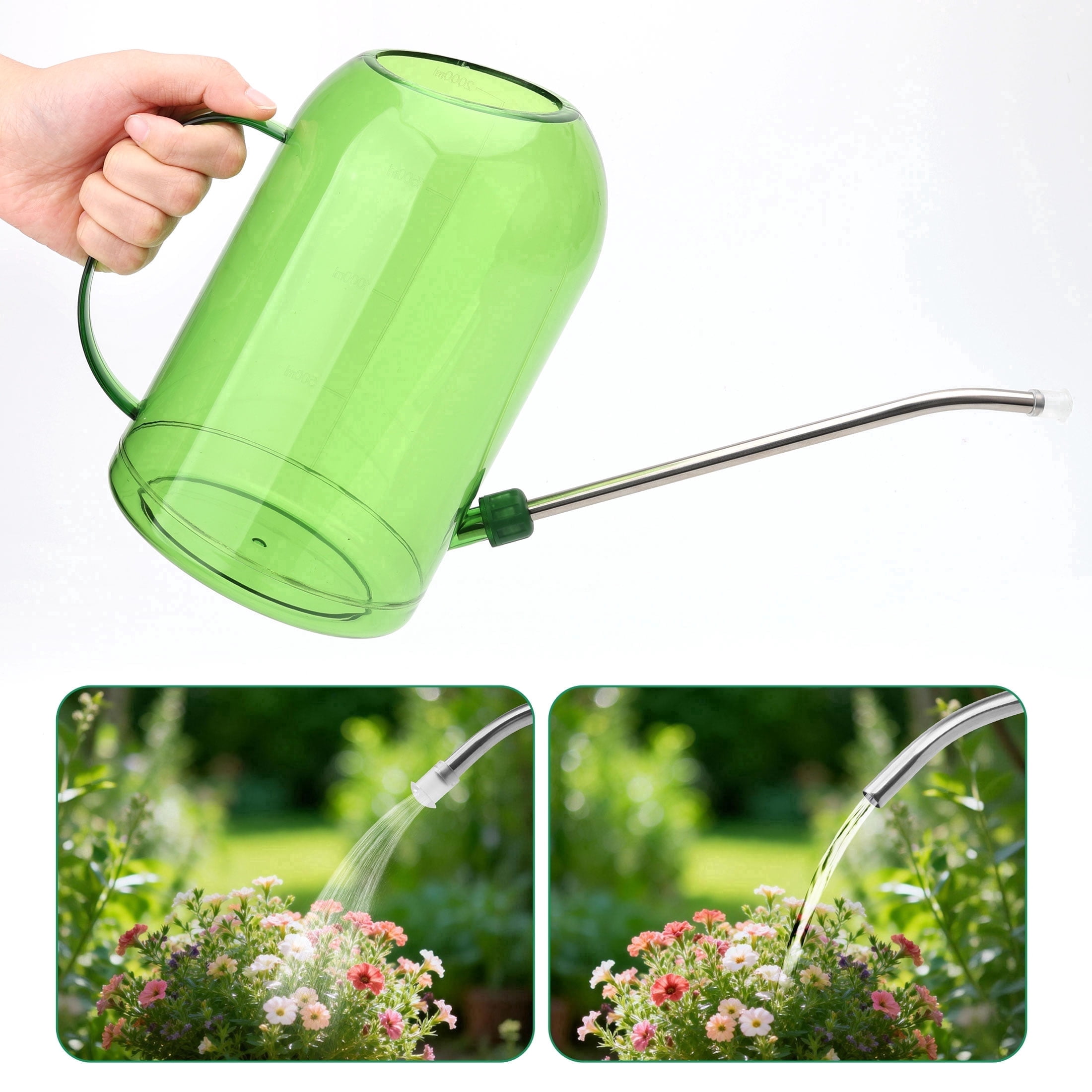Gardening Watering Can with Long Spout, EEEkit 2L Watering Pot for ...