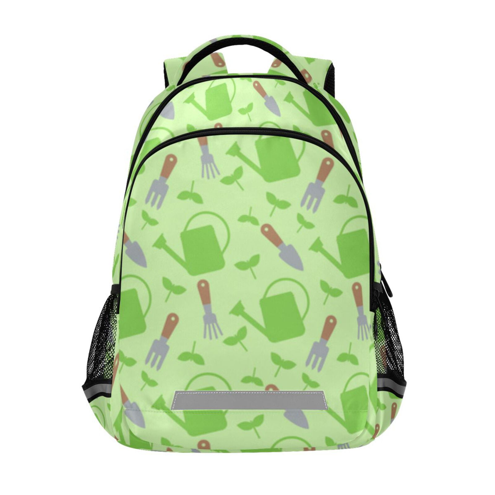 Gardening tools green pattern Backpacks with Safety Reflective Strips ...