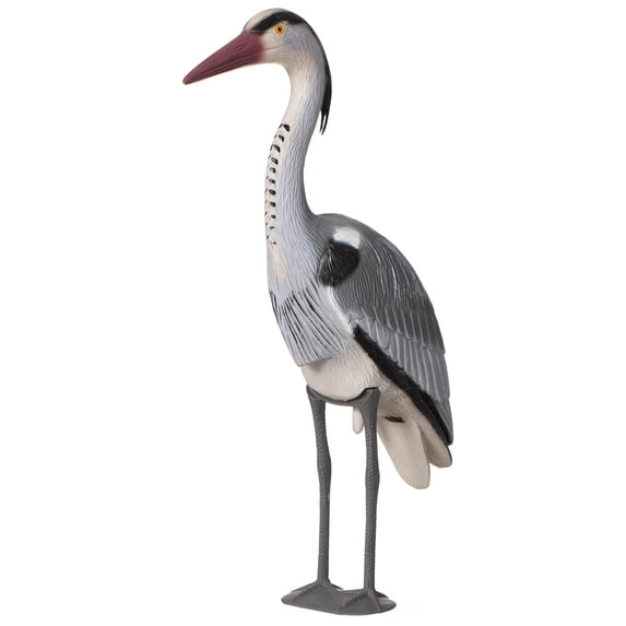 Gardenised 30-inch Heron Decoy - Standing Crane Sculpture, Outdoor Bird ...