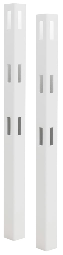Gardenised Pack of 2, 3- Rail Corner Posts with Cap, Traditional ...