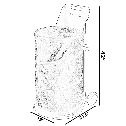 Gardenised QI004031 Green Garden Leaf Collector Caddy Tool Bag Holder ...