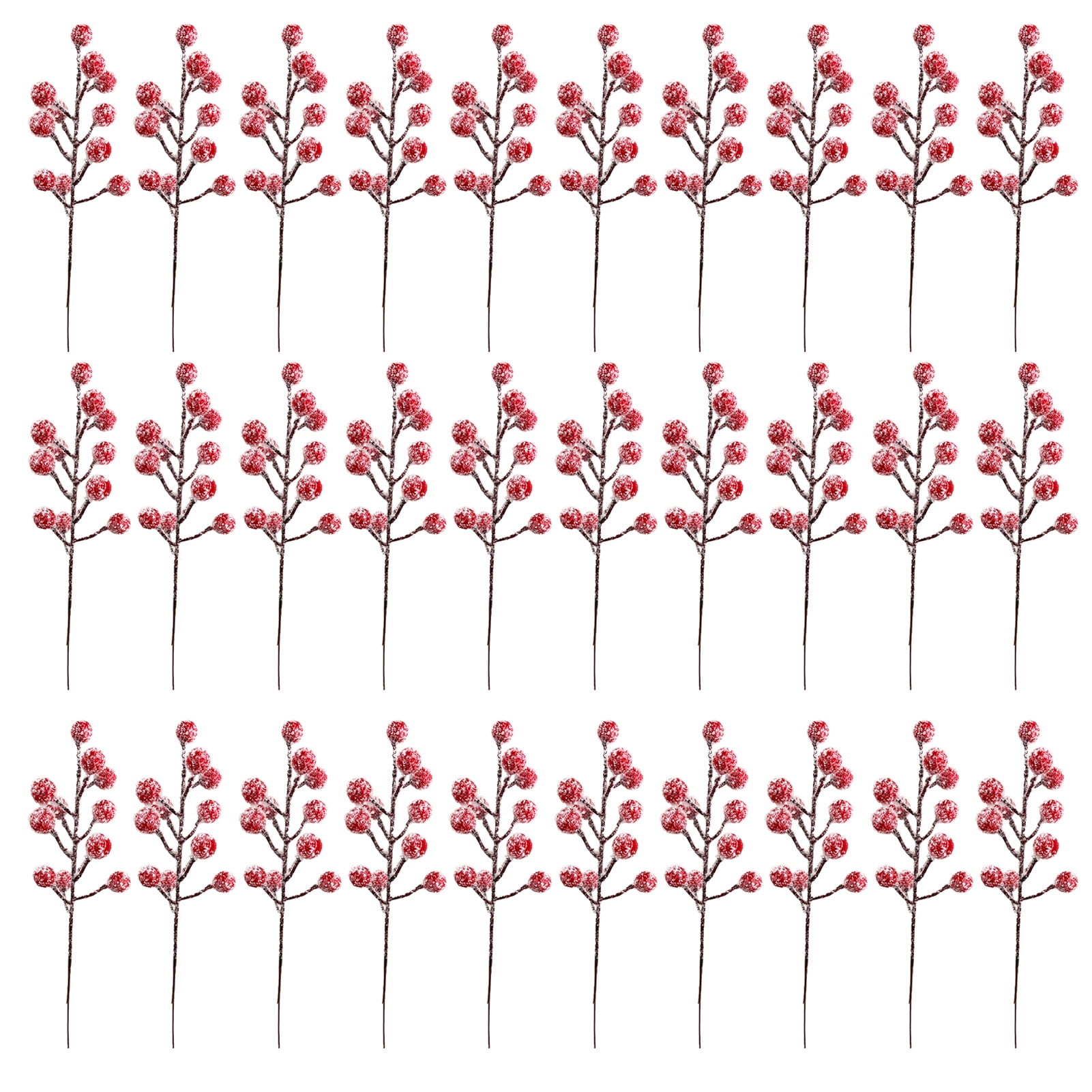 Gardenne Artificial Cranberries for Flower Arrangements Festive Holly ...